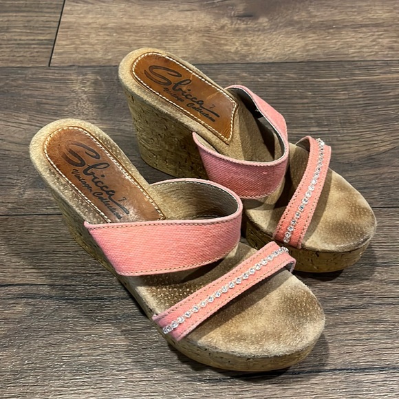 Sbicca | Shoes | Sbicca Vintage Collection Size 7 Pink With Rhinestone ...